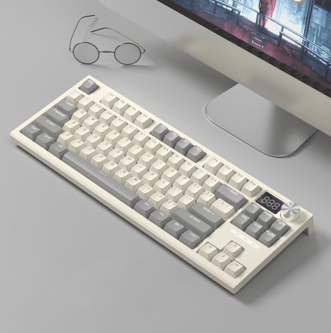 White Wireless Mechanical Illuminating Keyboard Wholesale