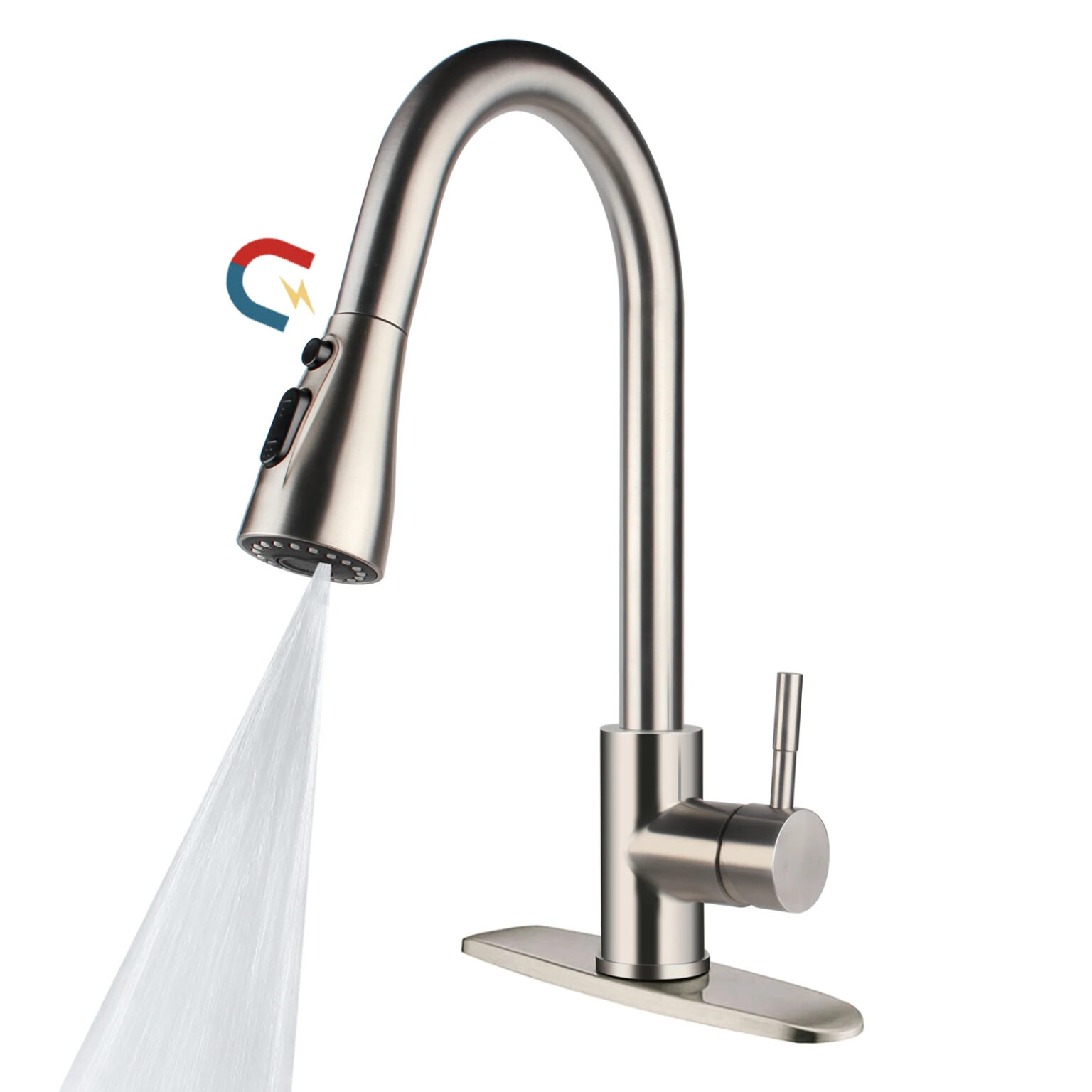 American cUPC deck mounted flexible pull out spray gooseneck faucets ...